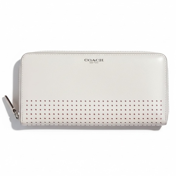 Coach | Bags | Coach Legacy Perf Dot Leather Zip Accordion Slim Wallet ...